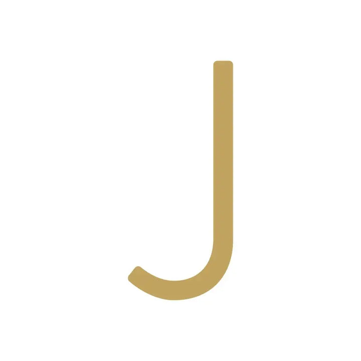 ARIS Solid Brushed Brass House Letters, flat letters & numbers