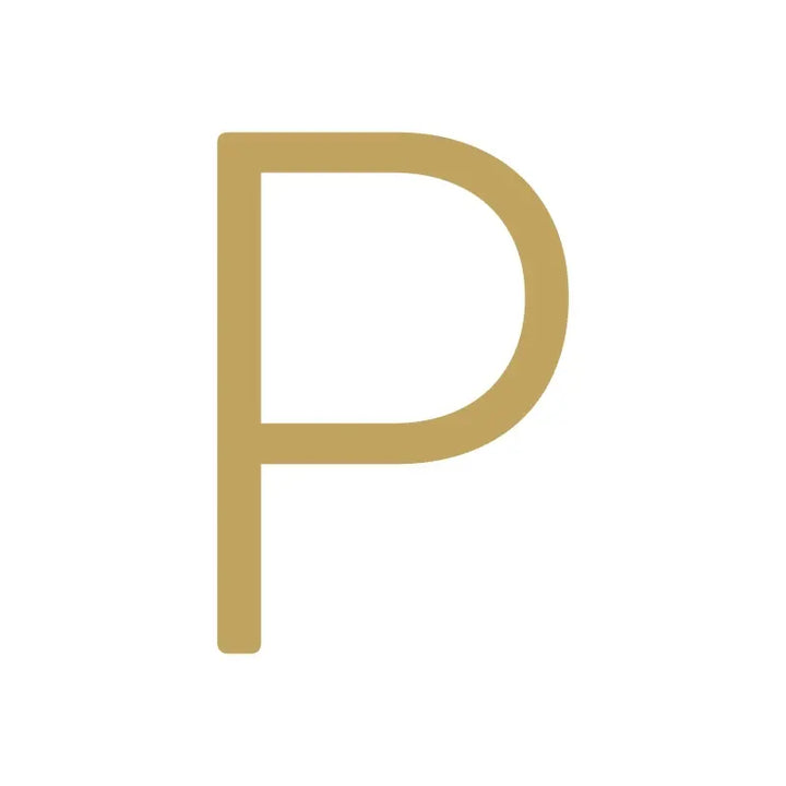ARIS Solid Brushed Brass House Letters, flat letters & numbers