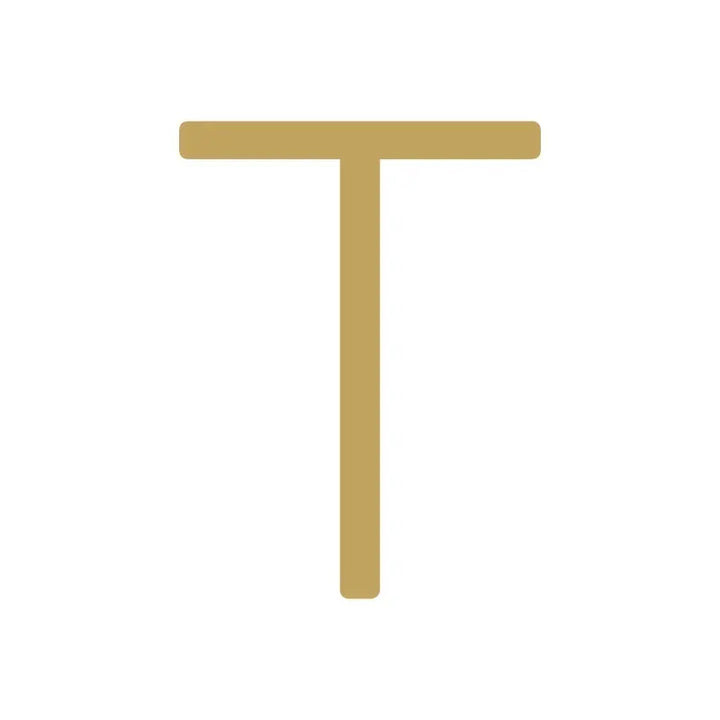 ARIS Solid Brushed Brass House Letters, flat letters & numbers