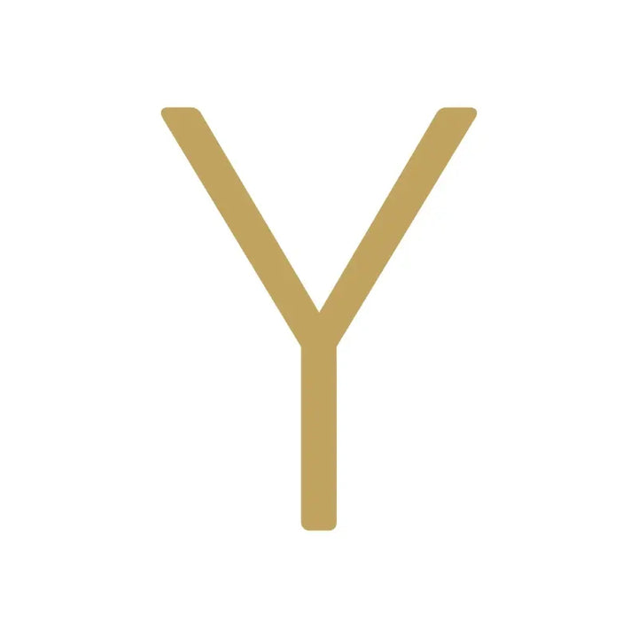 ARIS Solid Brushed Brass House Letters, flat letters & numbers