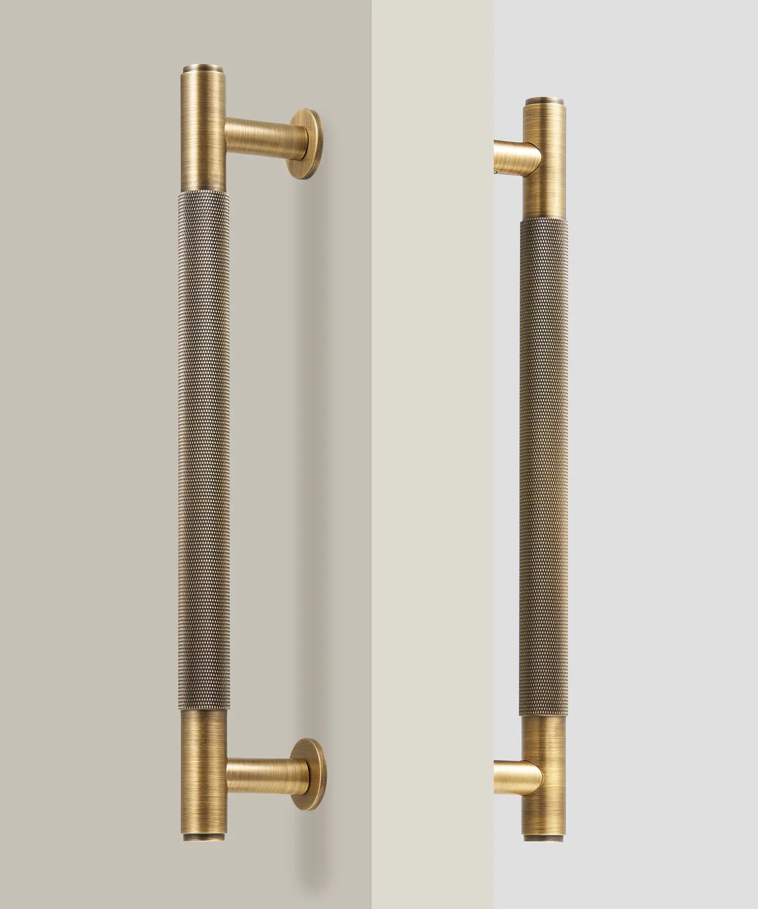 ARISTO Solid Brass Knurled Door Pull Handle, premium designer door handle