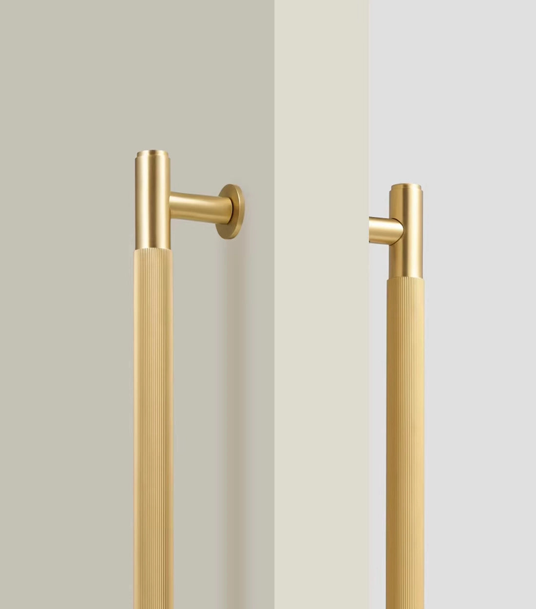 NIVA Solid Brass Door Pull Handle for wooden and glass doors