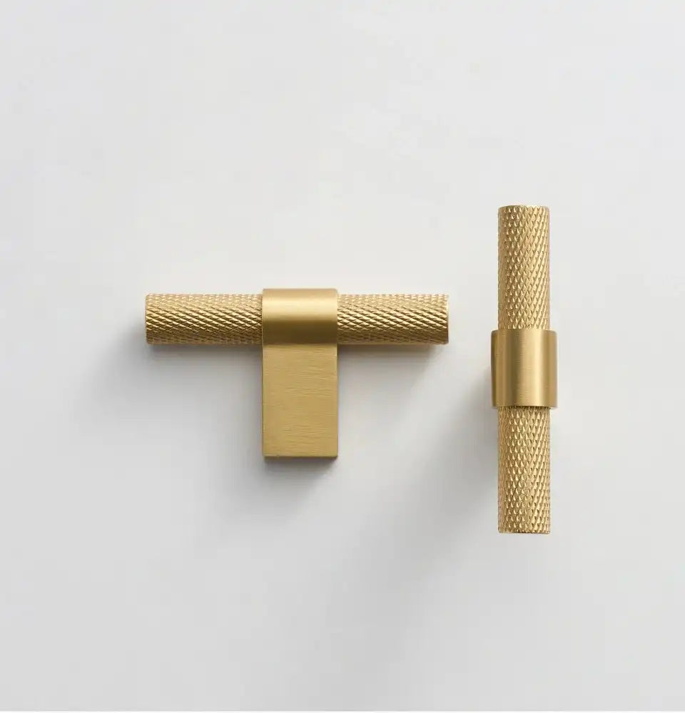 Premium RIVELLE Solid Brass Knurled T-Bar Handle