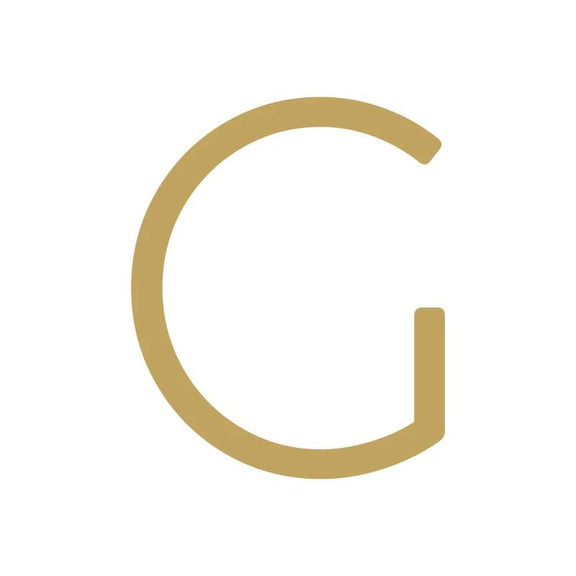 ARIS Solid Brushed Brass House Letters, flat letters & numbers