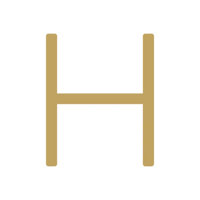 ARIS Solid Brushed Brass House Letters, flat letters & numbers