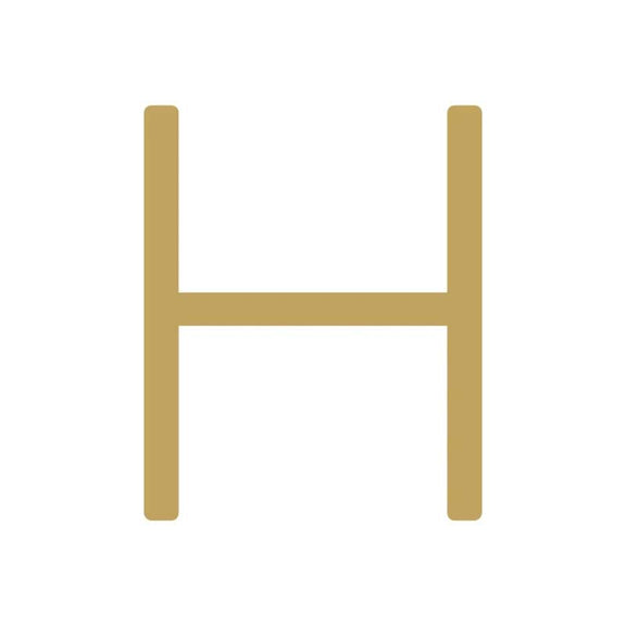 ARIS Solid Brushed Brass House Letters, flat letters & numbers