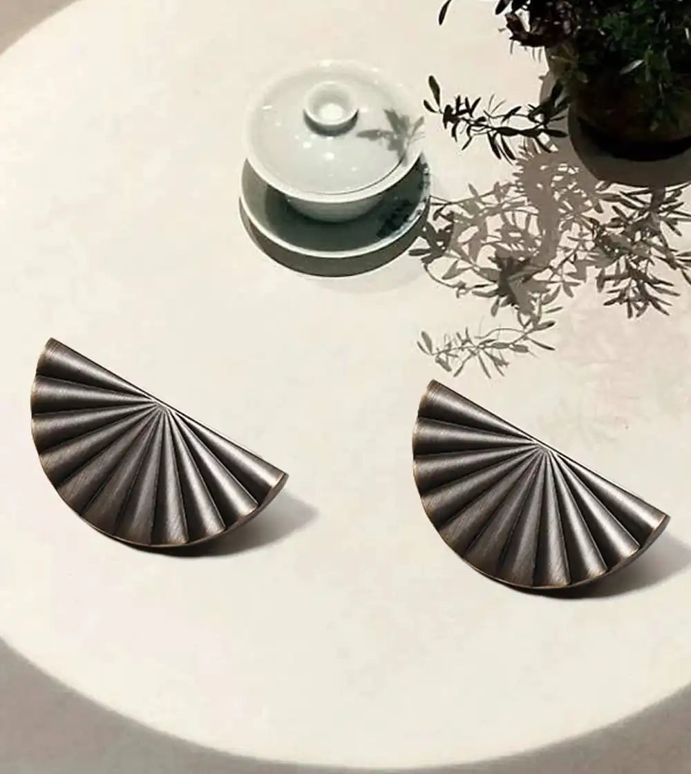 FLOW Solid Brass Half Circle Cabinet Pull - Luxury Handles