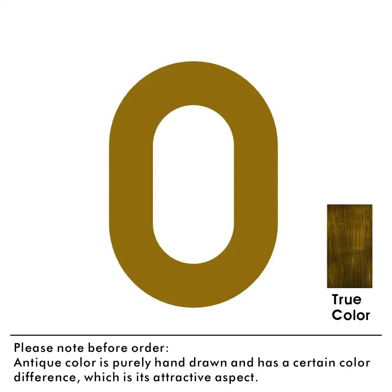 LUXE Solid Antique Brass House Numbers - door number signs