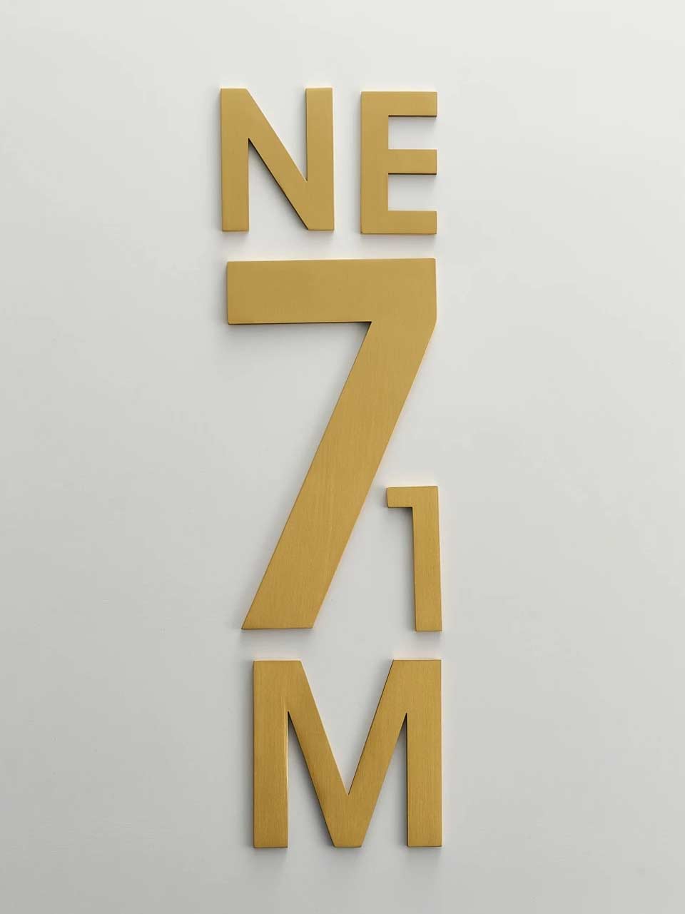 PANTRYA Satin Brass House Letters