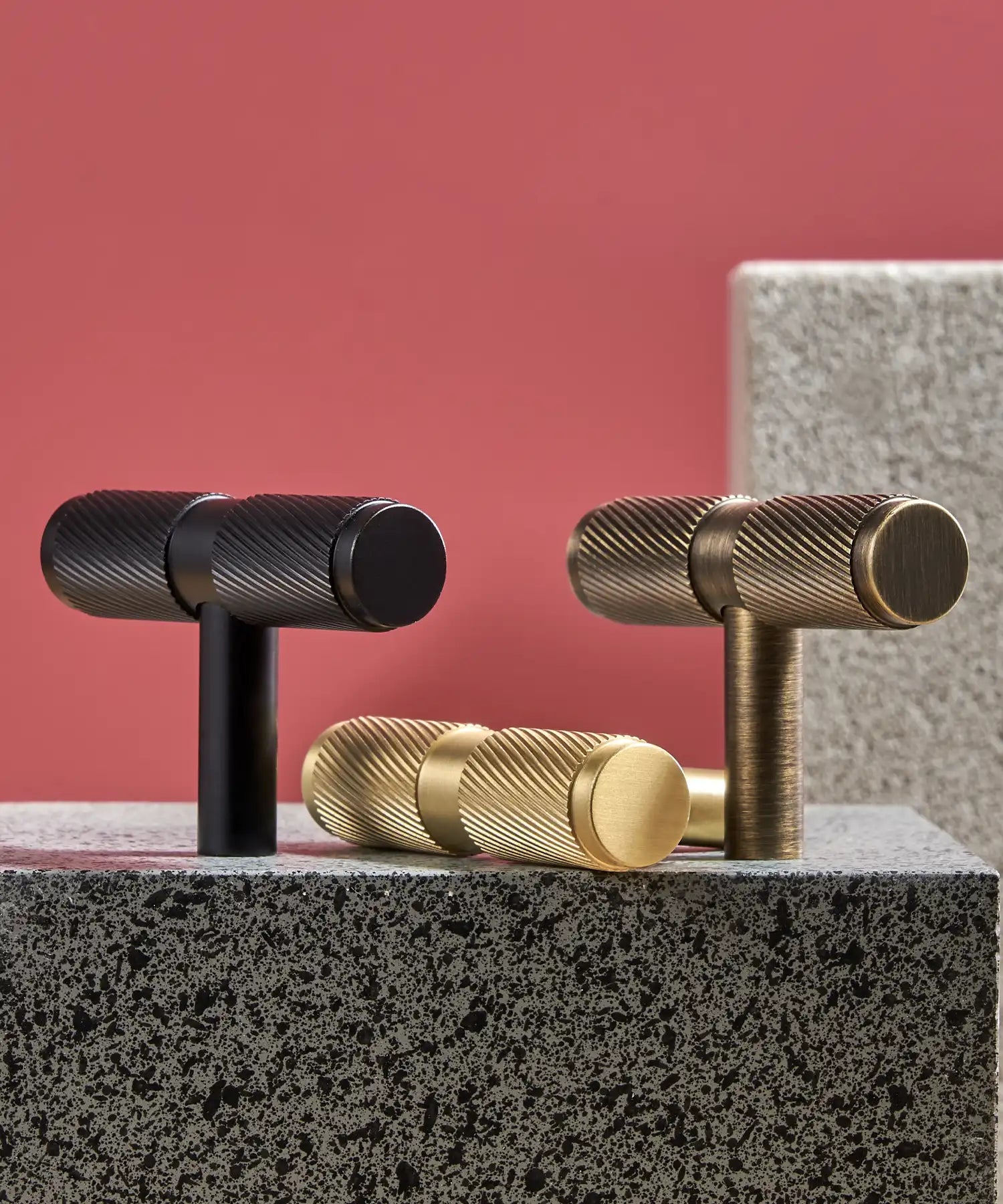 VORTICE Solid Brass T-bar handle, Premium designer Cabinet T-Bar handles