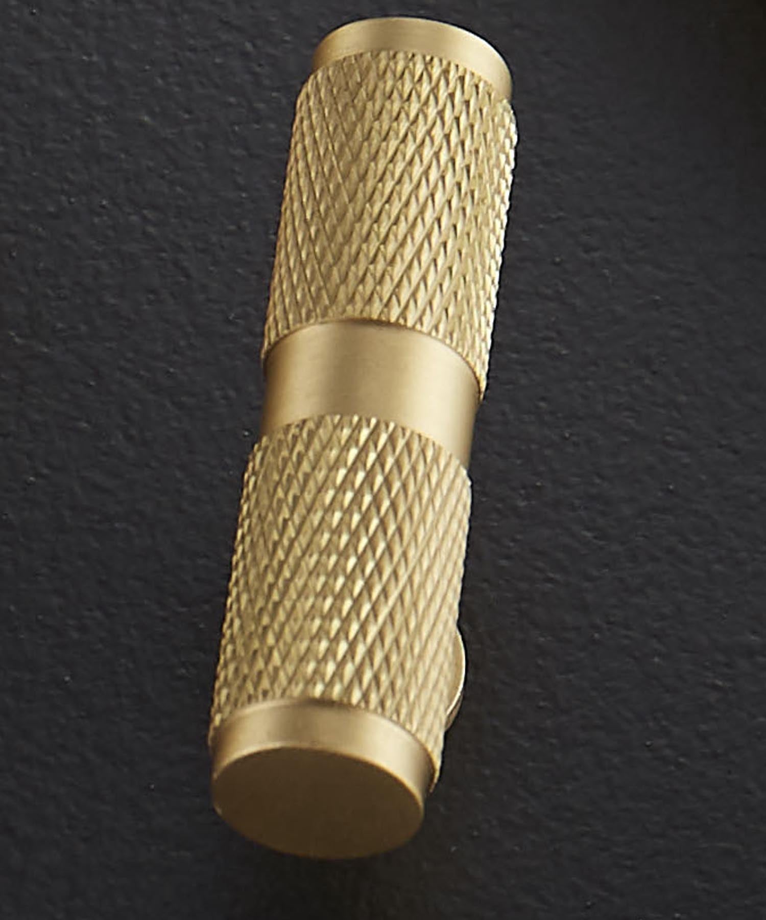 BANBURY Knurled Solid Brass T-Bar Handle - Luxury Handles