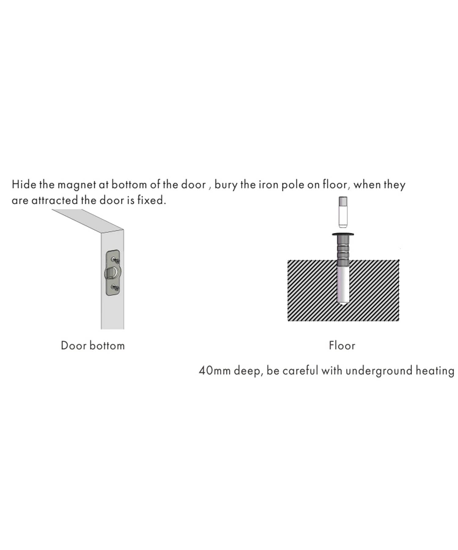 CASEY Solid Brass Heavy Duty Magnetic Door Stopper - door draft stopper