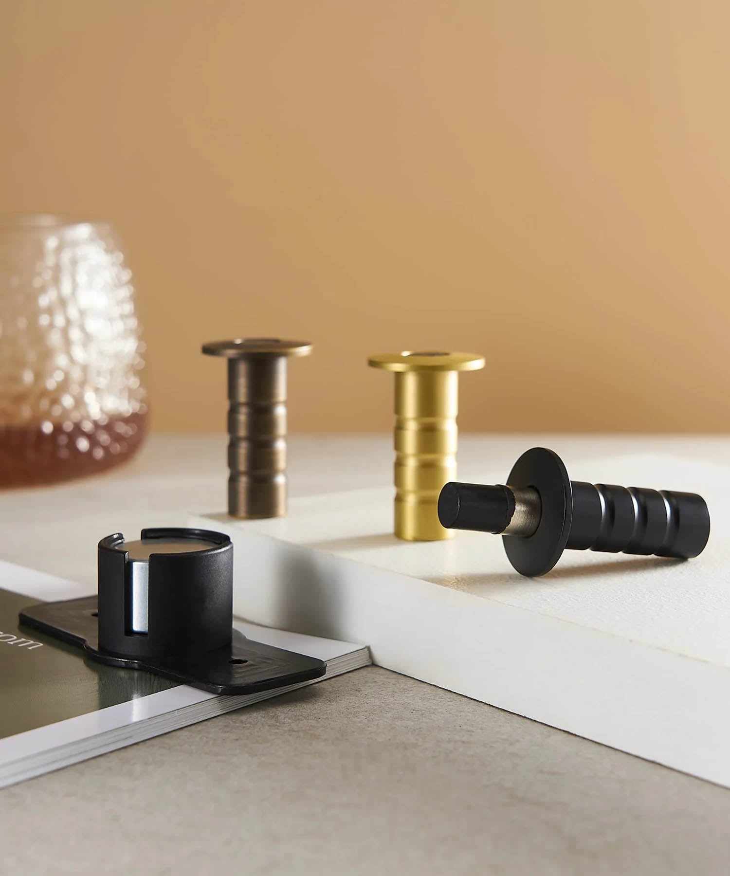 CASEY Solid Brass Heavy Duty Magnetic Door Stopper - door draft stopper