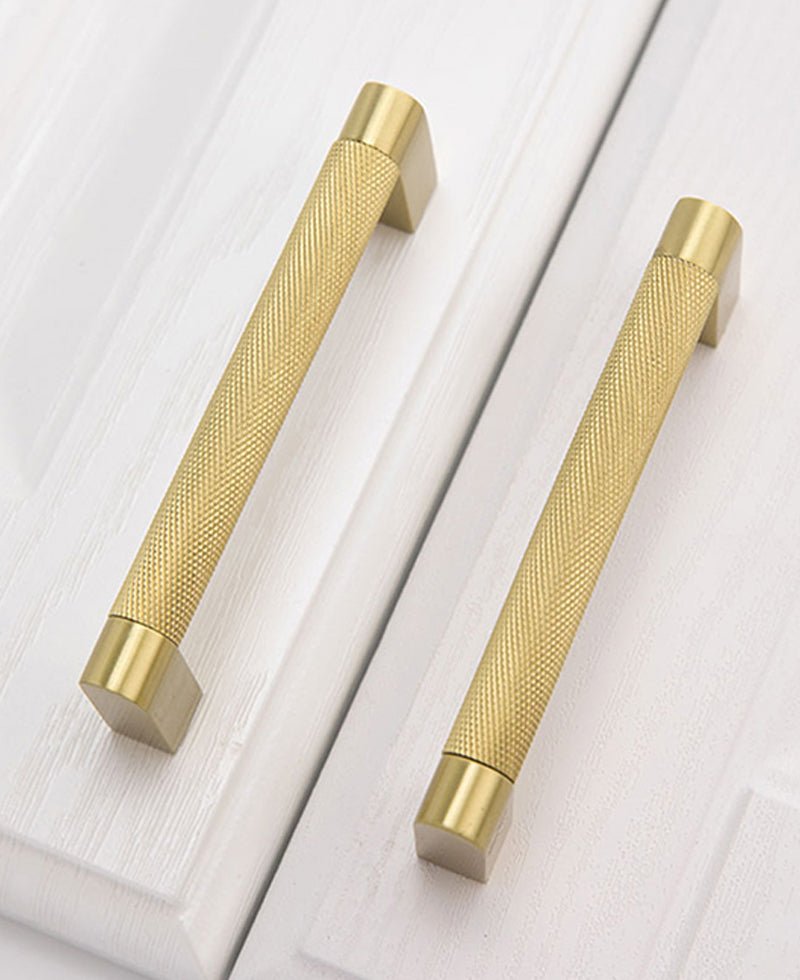 COLSS Knurled Solid Brass Kitchen & Cabinet Handle, premium drawer handle