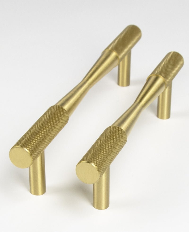 CONA Knurled Solid Brass Kitchen & Cabinet Handle - Luxury Handles