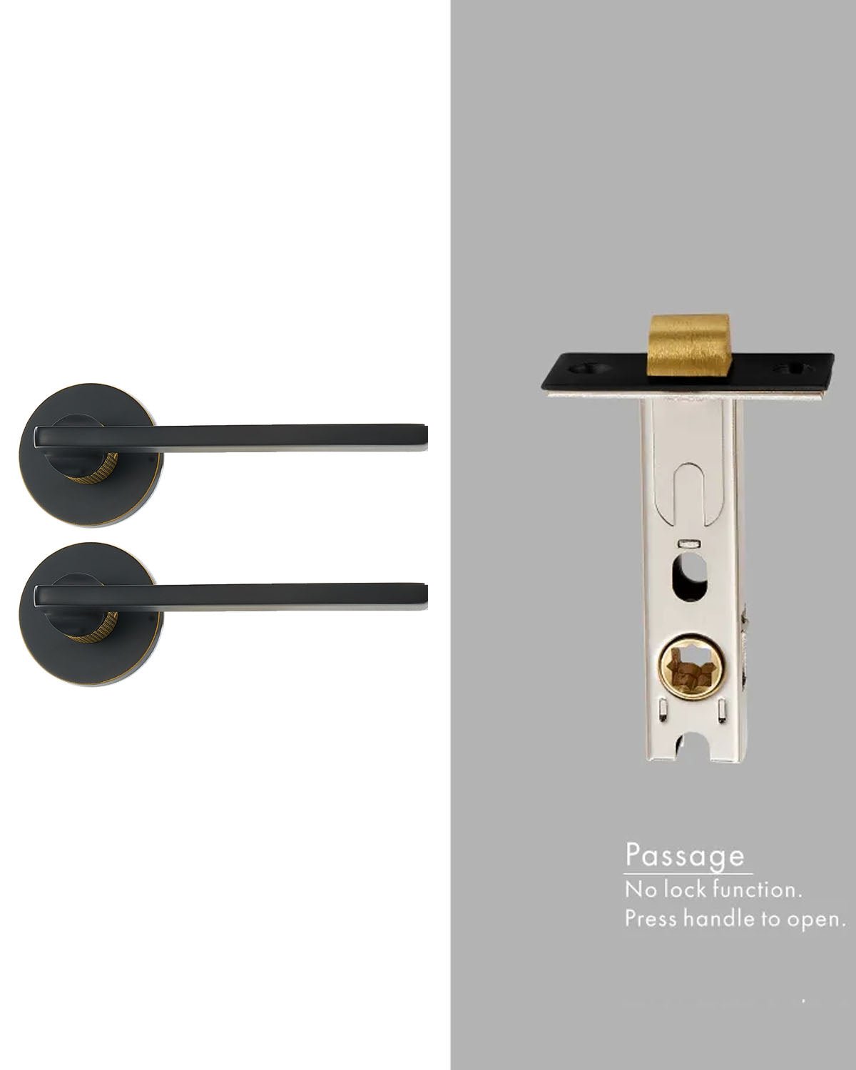 CONNEL Solid Brass Door Lever Handle Set - Luxury Handles