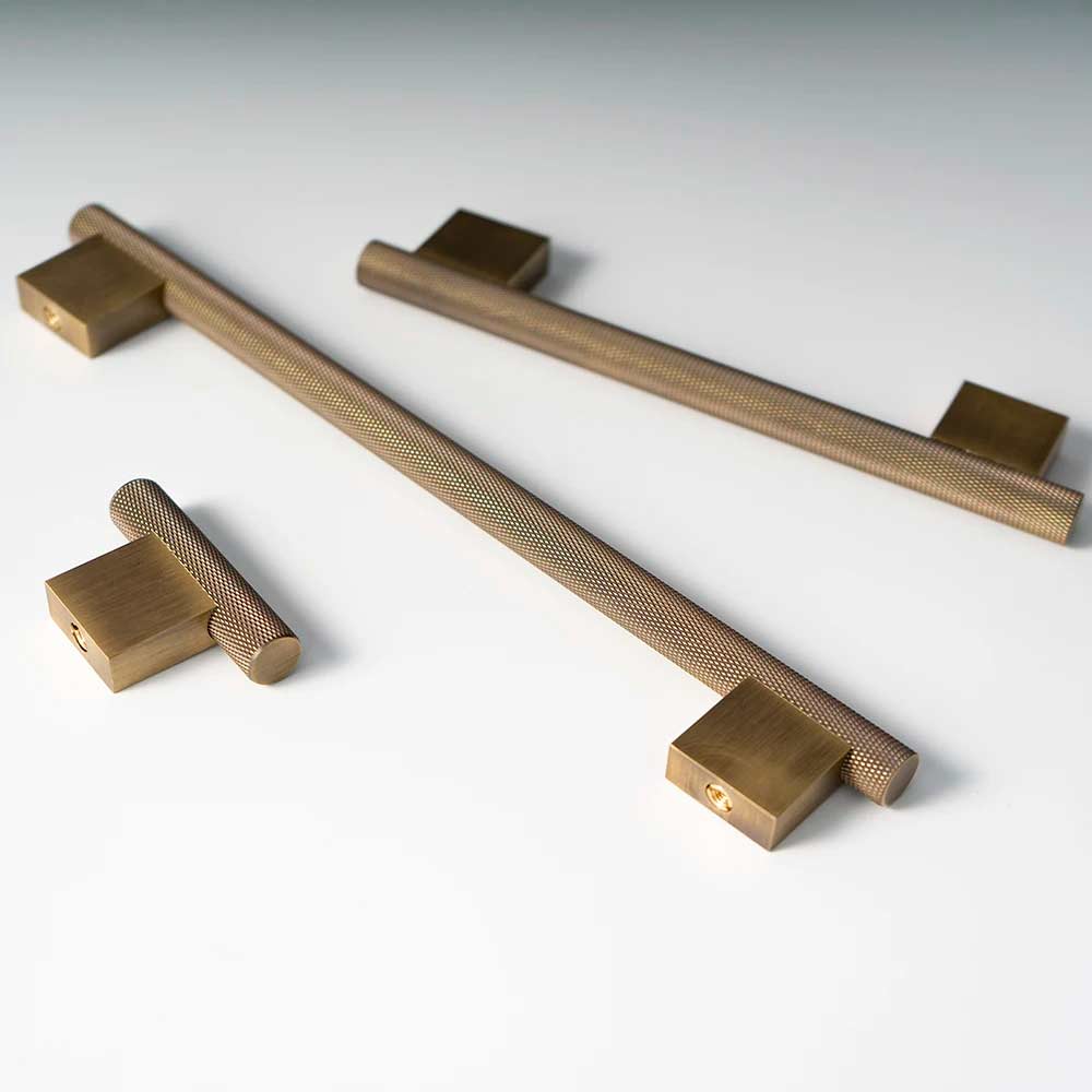 CULINA Knurled Solid Brass premium Kitchen & Cabinet Handle