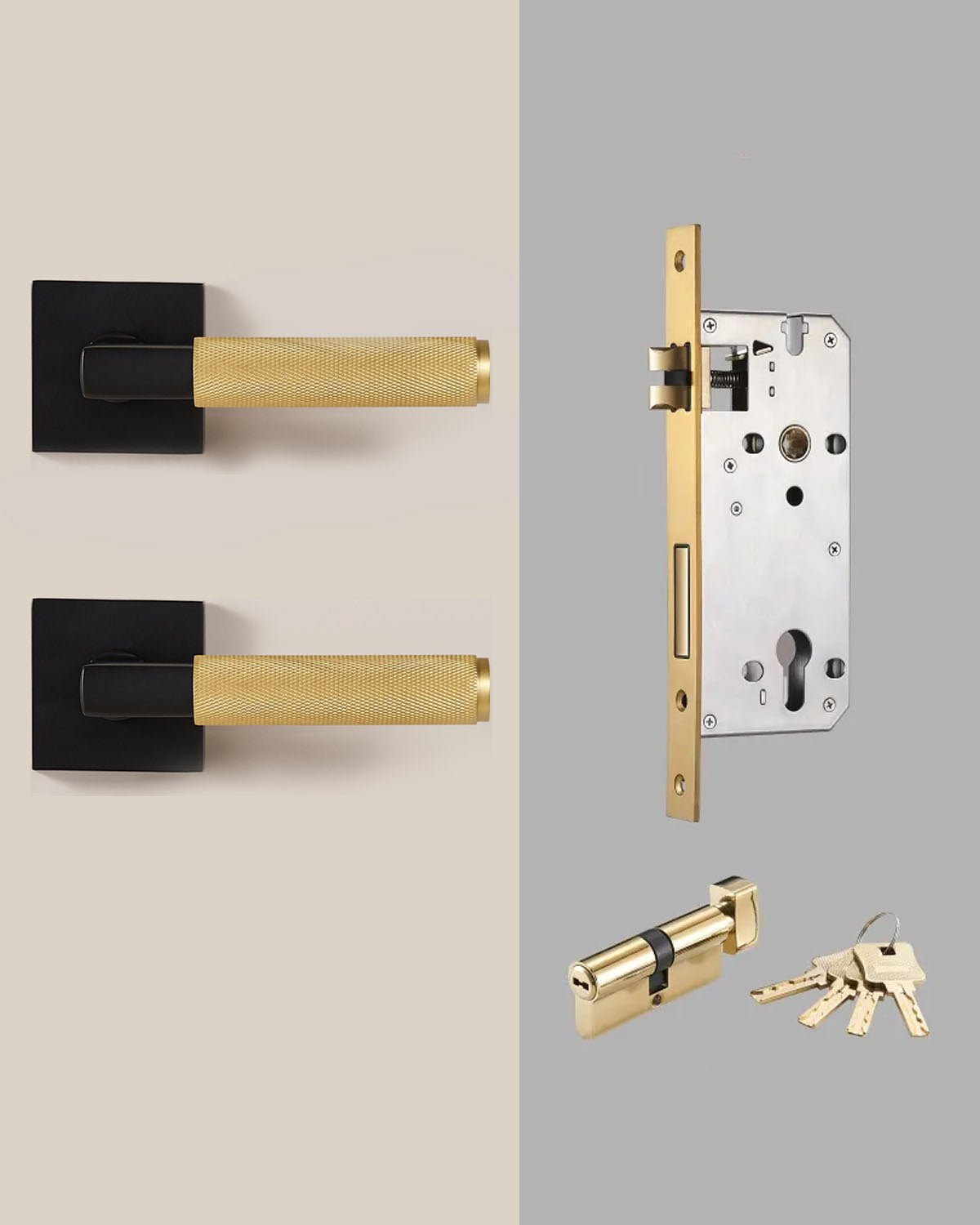 DEVON - Premium and high quality solid brass Lever Door handle Set