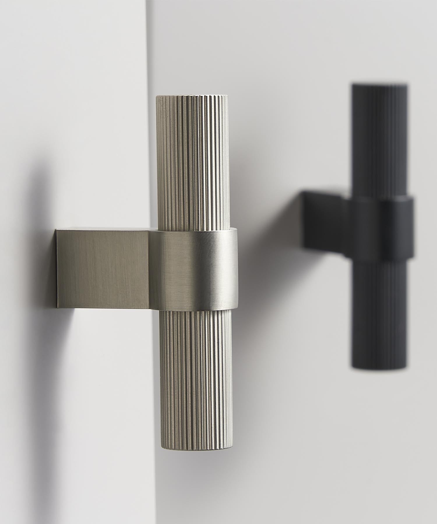 FLORENCE Knurled Solid Brass T-Bar Handle, premium quality cupboard ...