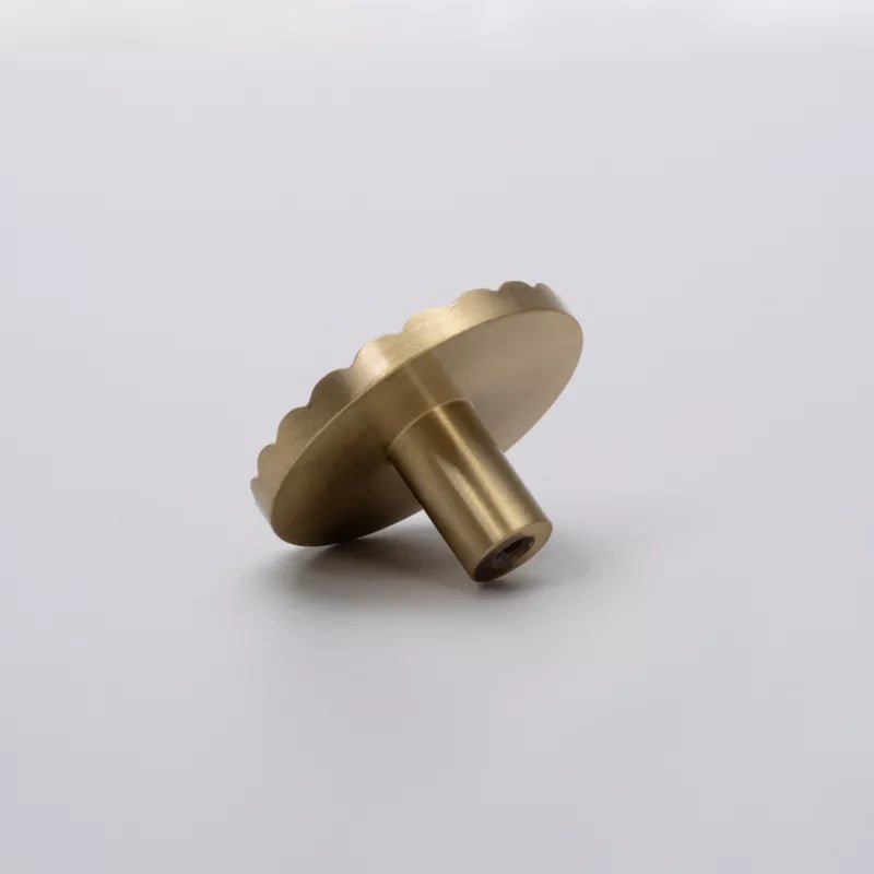 FLOW Solid Brass Circular Knob - Luxury Handles