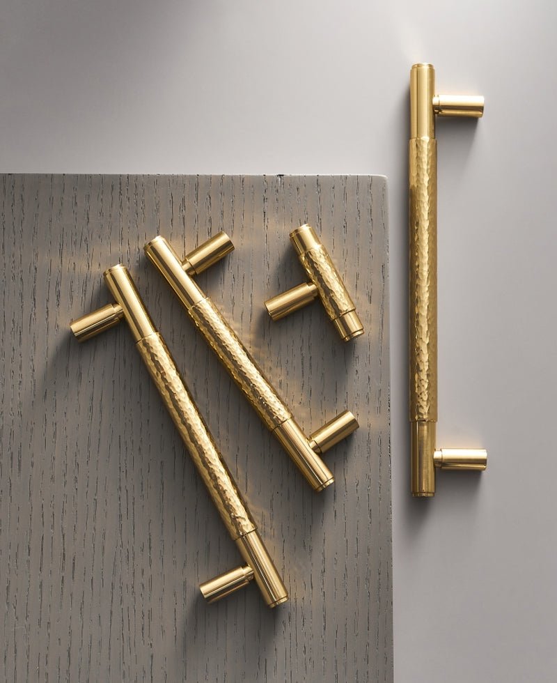 HAAM Solid Brass Mid Hammered Kitchen & Cabinet Handle, premium quality ...