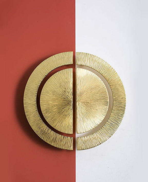 HAAM Solid Brass Strip Hammered Half Circle Cabinet Pull, premium pull ...