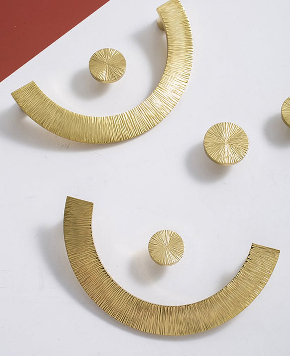 HAAM Solid Brass Strip Hammered Half Circle Cabinet Pull, premium pull ...