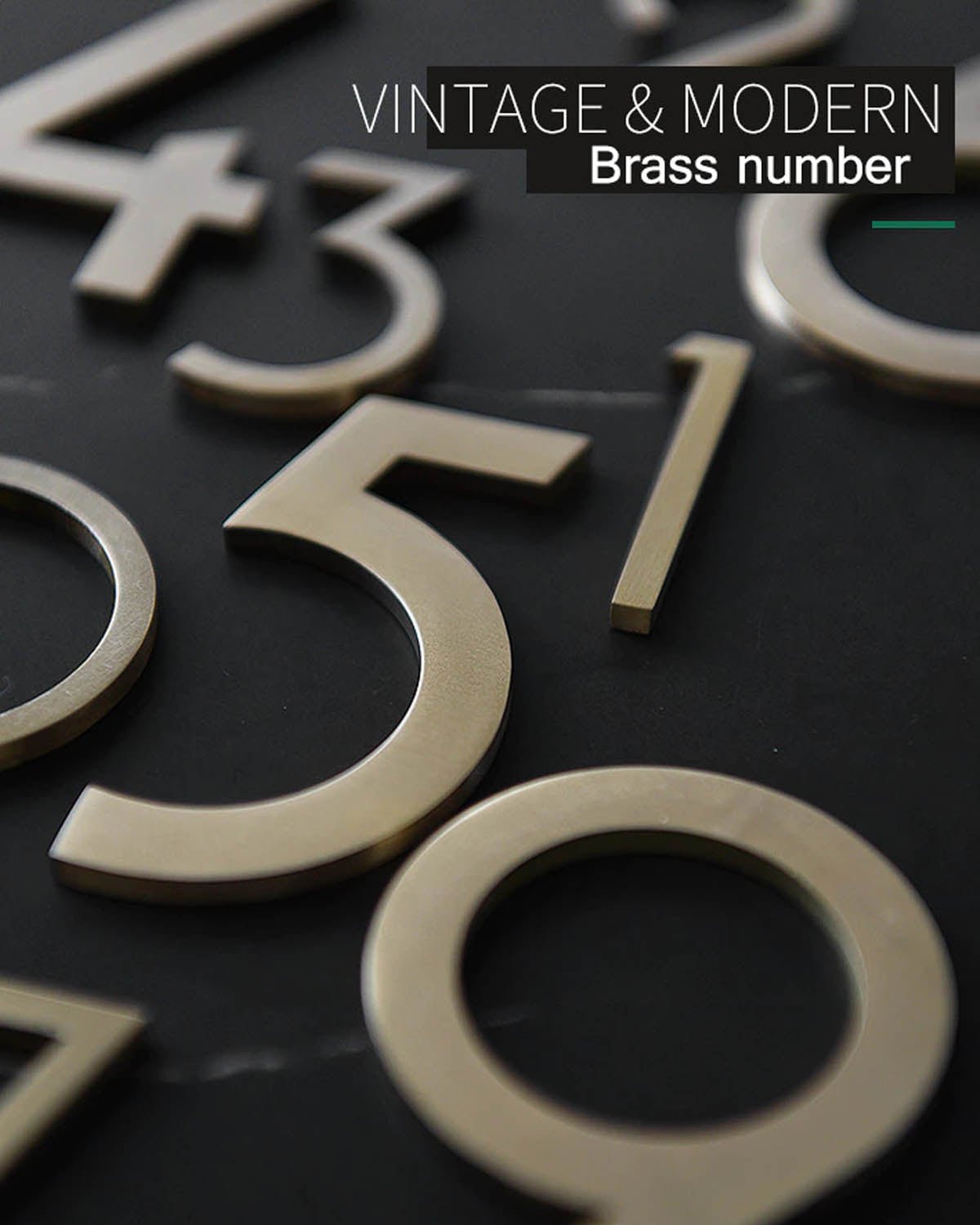 KABEL Solid Brass House Numbers - Luxury Handles