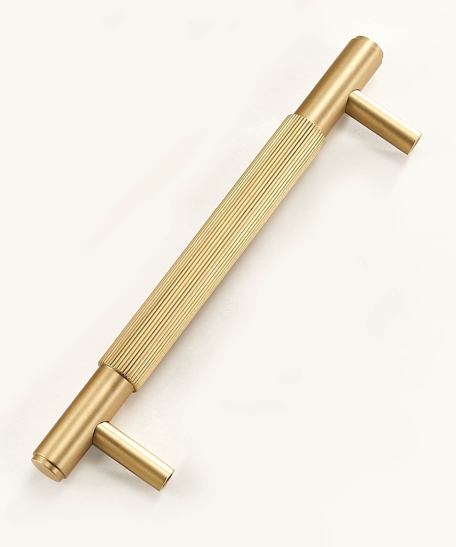 ELEVA Knurled Solid Brass Premium Kitchen & Cabinet Handle, Pull Handles