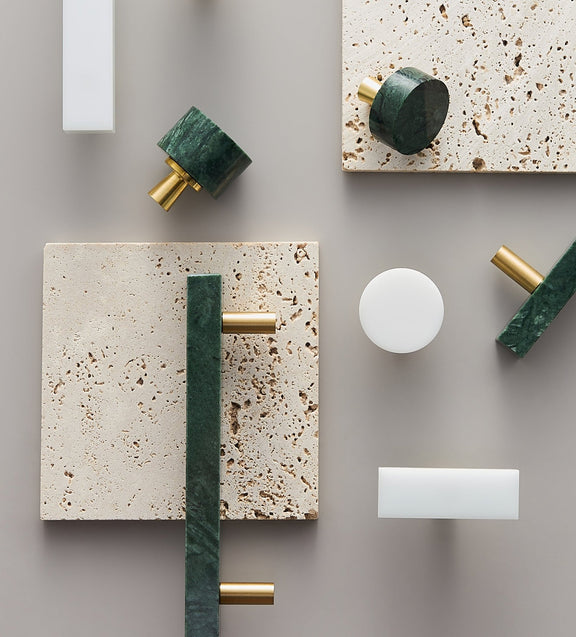 MARBLE Solid Brass Knob, premium quality cupboard and drawer knob