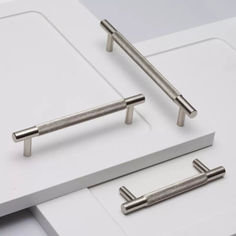 MID Knurled Solid Brass Kitchen & Cabinet Handle, premium pull handle