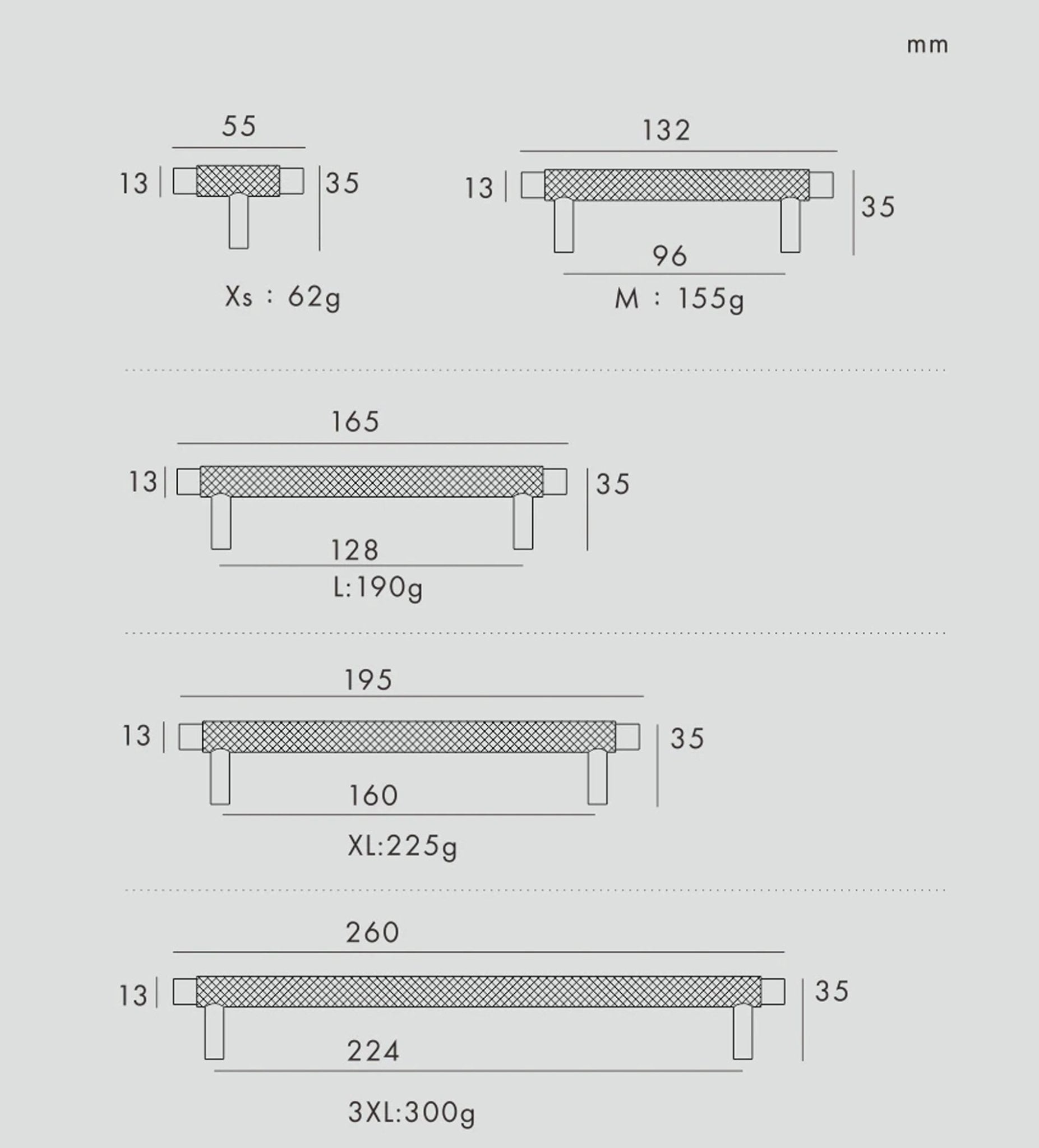 MILAN Knurled Solid Brass Premium Kitchen & Cabinet Handle, premium ...