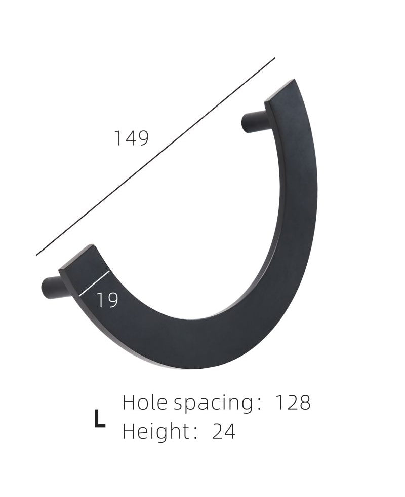 NORDIC Solid Brass Half Circle Pull Handle, , premium quality cupboard ...