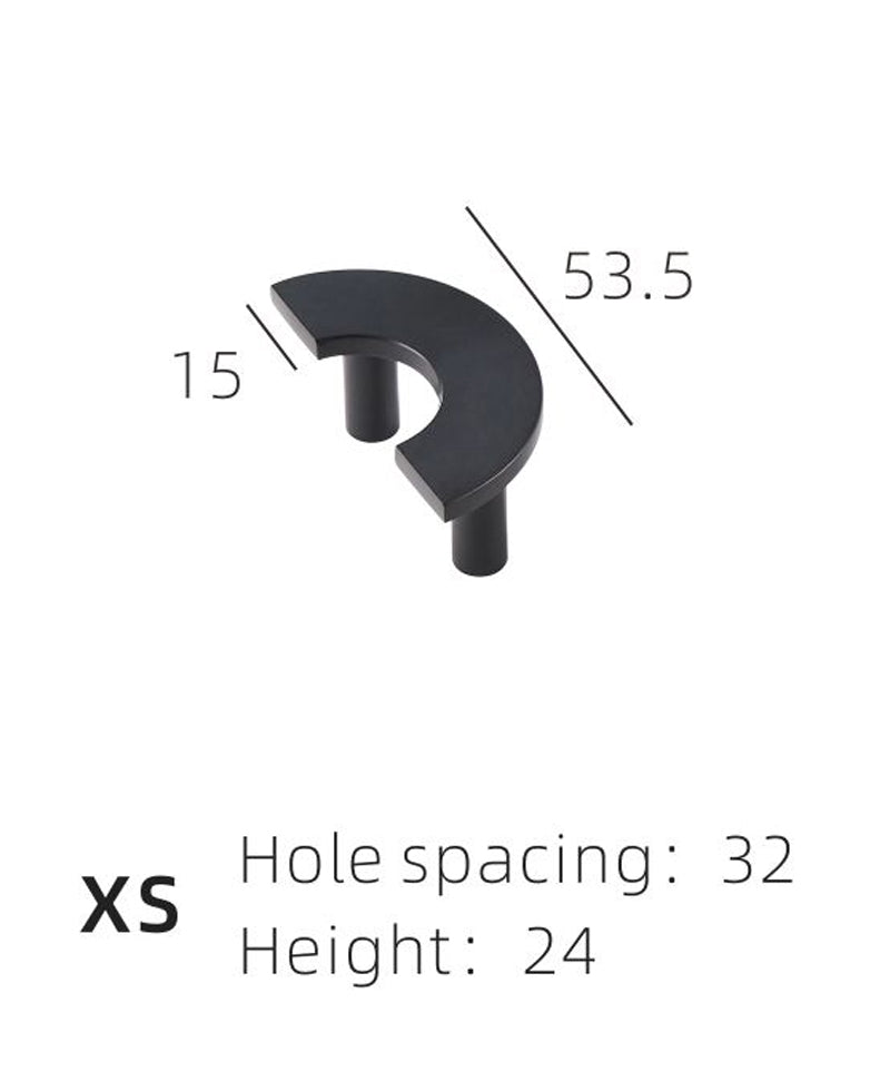 NORDIC Solid Brass Half Circle Pull Handle, , premium quality cupboard ...