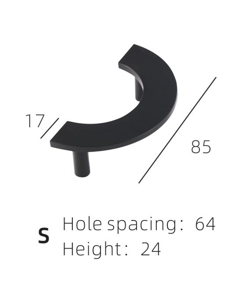 NORDIC Solid Brass Half Circle Pull Handle, , premium quality cupboard ...