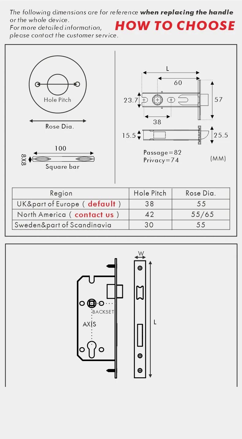 NOVA - Premium and high quality solid brass Door Lever handle Set